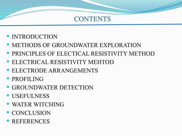 GEOPHYSICAL METHODS OF GROUNDWATER EXPLORATION | PPTX