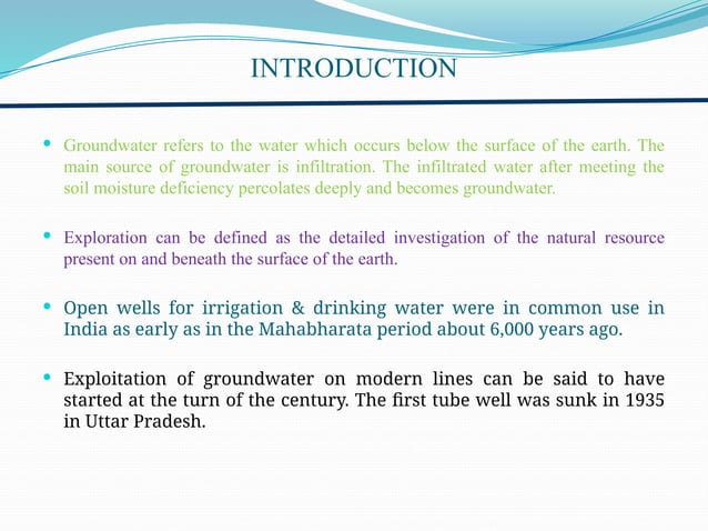 GEOPHYSICAL METHODS OF GROUNDWATER EXPLORATION | PPTX