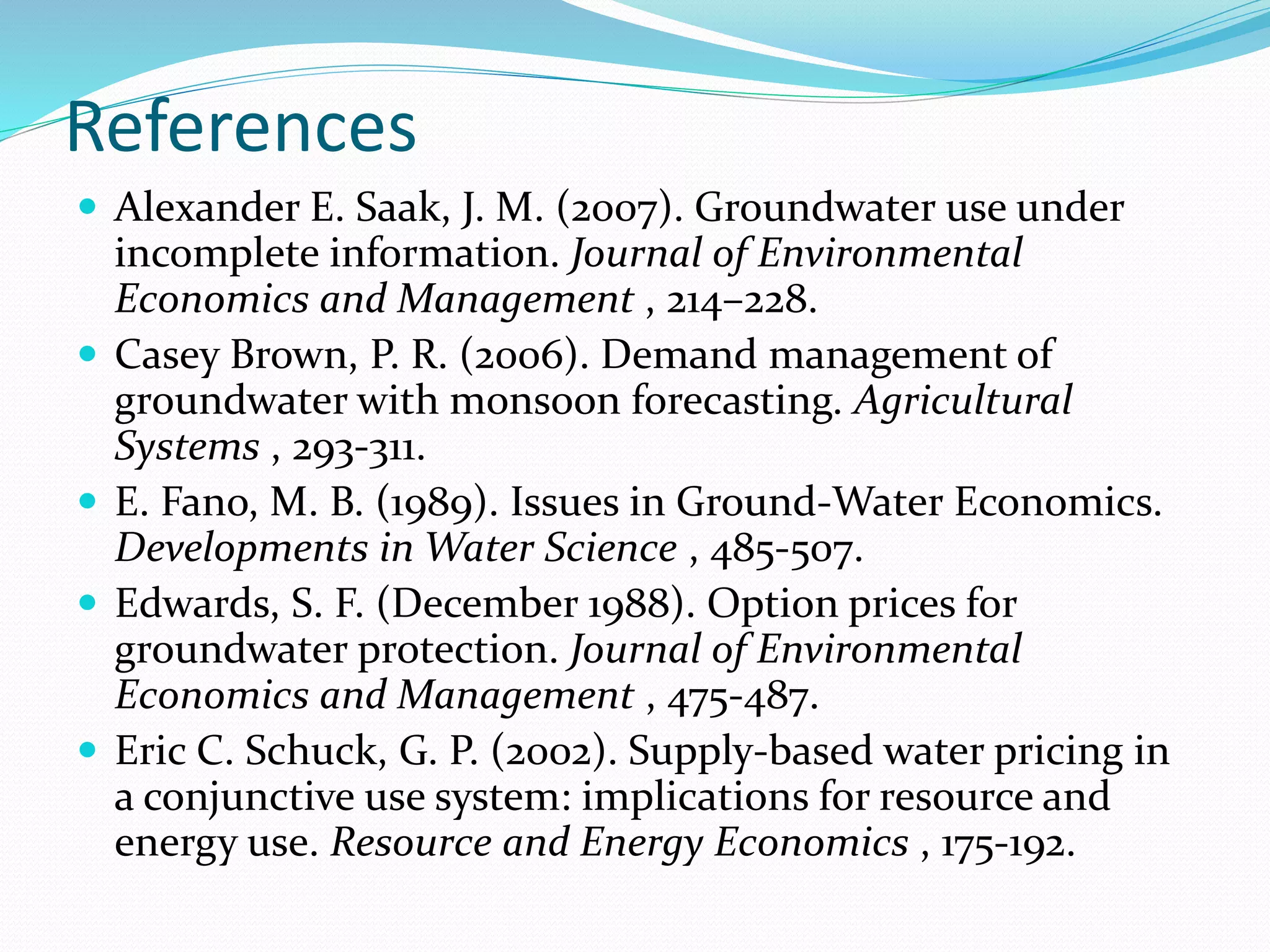 Groundwater externalities and strategies | PPTX