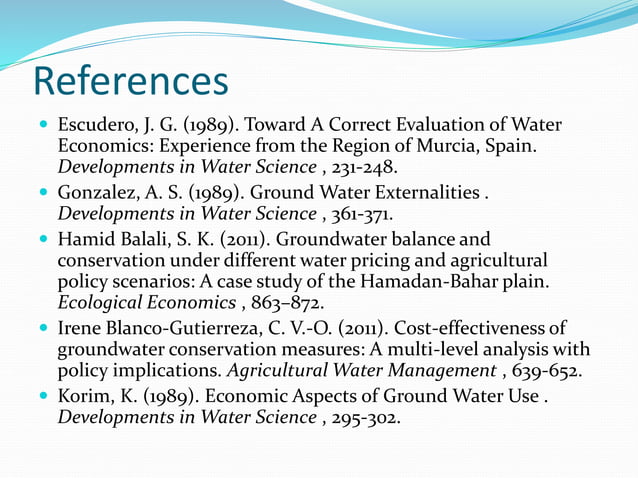 Groundwater externalities and strategies | PPT