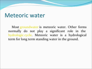 Ground water presentation | PPT