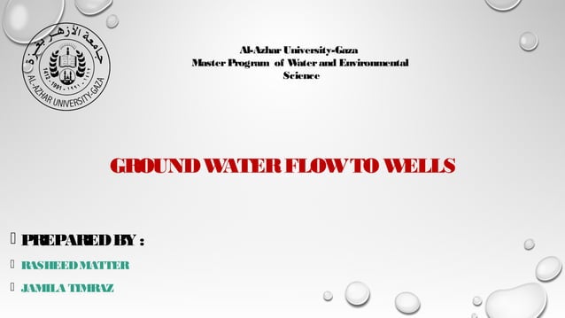Chapter 5 Fetter Ground water flow to wells | PPT | Geology | Science