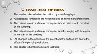 Chapter 5 Fetter Ground water flow to wells | PPT