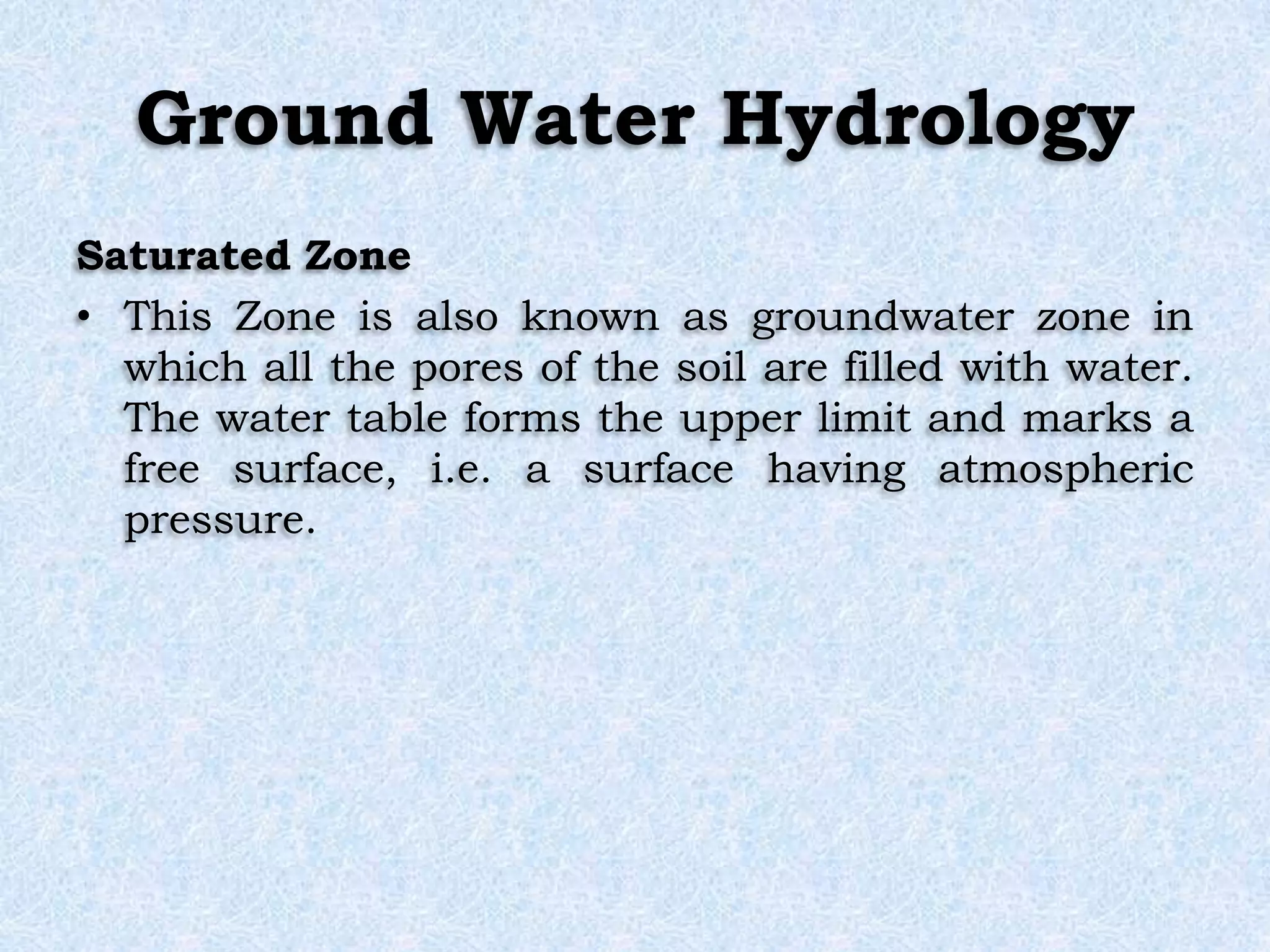 Ground Water Hydrology | PPTX