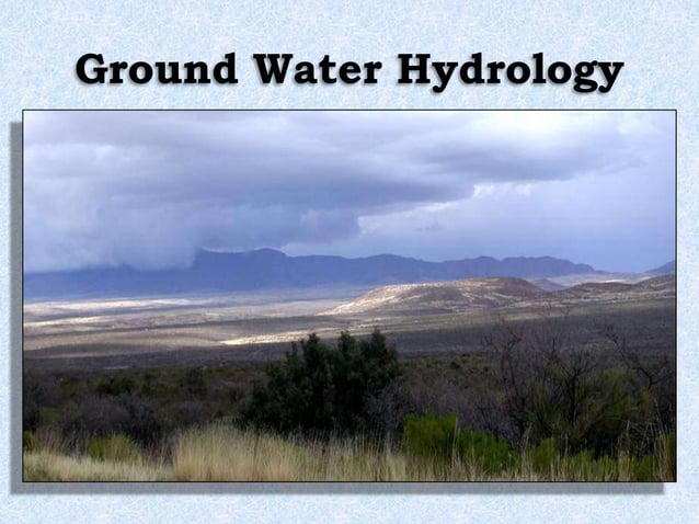 Ground Water Hydrology | PPTX | Chemistry | Science