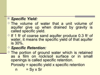 Hydrology (Ground water Hydrology) | PPT