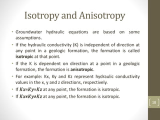 Groundwater hydrology | PPTX