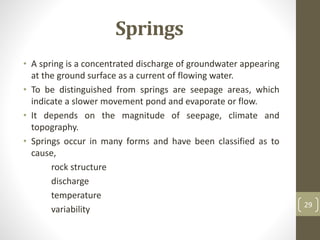 Groundwater hydrology | PPTX