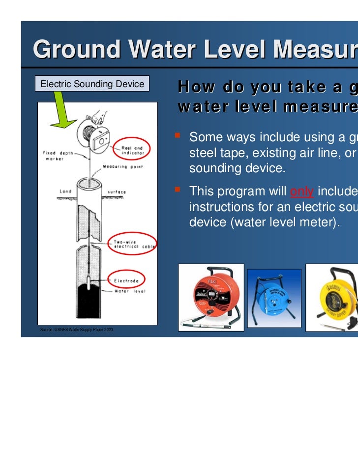 Instrument To Measure Ground Water Level at Don Harris blog