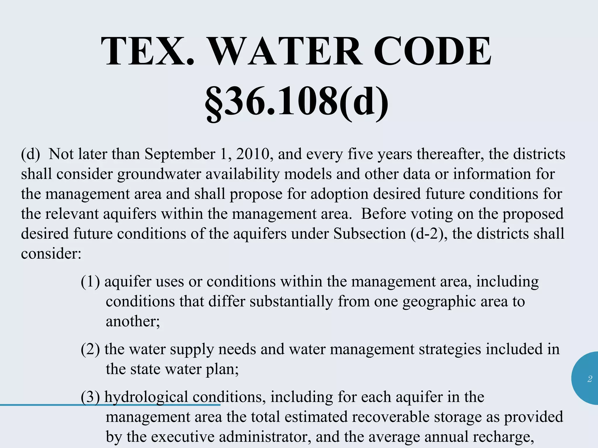 Groundwater Management GMA/GCD Panel | PPT