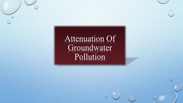 Ground water pollution in India | PPTX