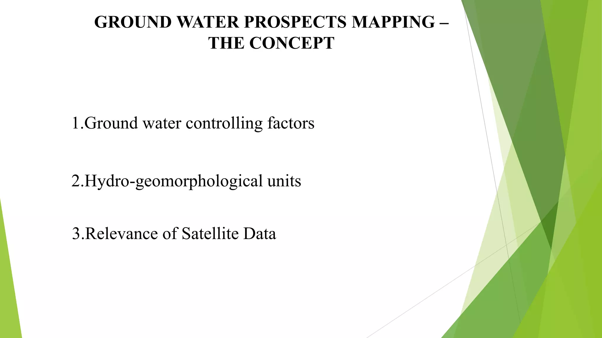 Ground water prospects map | PPTX