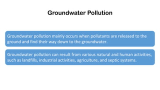 groundwater Quality and Pollution | PDF