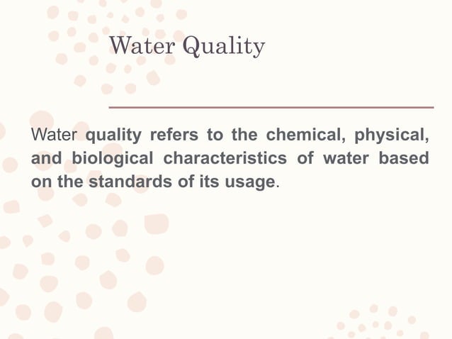 Groundwater Quality.ppt ground water quality and tts effects on environment | PPT | Indoor ...