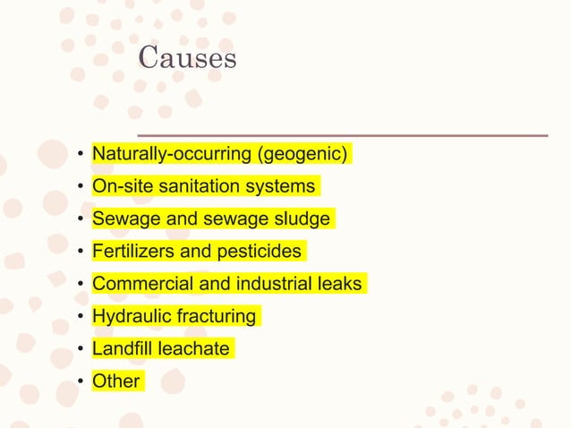 Groundwater Quality.ppt ground water quality and tts effects on environment | PPT | Indoor ...
