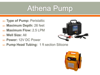 Groundwater sampling pumps | PPTX