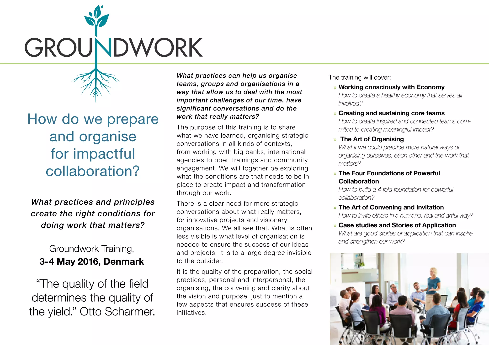 Groundwork training invitation 3-4 May 2016 | PPT