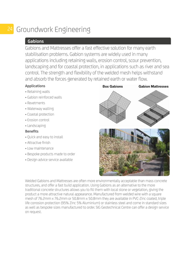 Groundworks and Civil Engineering Products | PDF