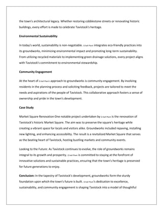 Revolutionizing Tavistock: Dhall Plant's Groundworks Transformations | PDF