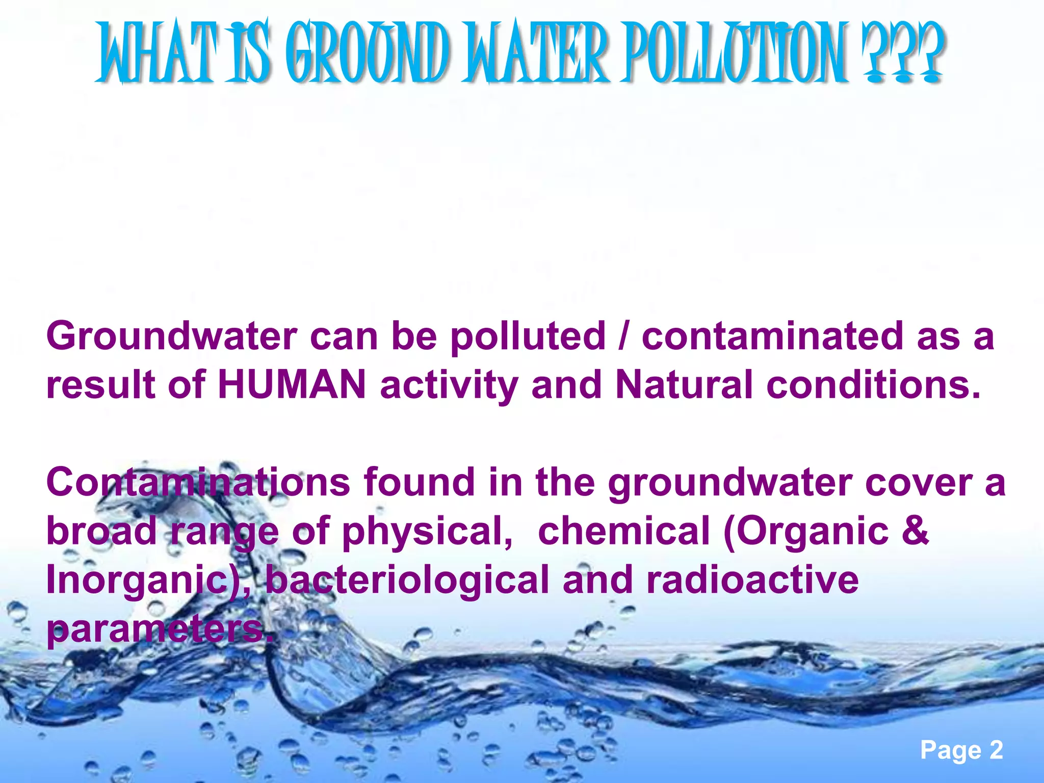 Groung water pollution | PPT