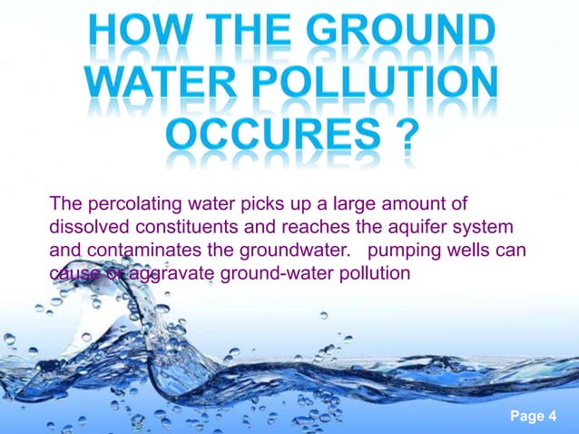 Groung water pollution | PPT