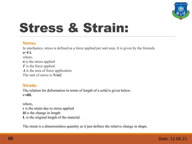 Draw Typical Stress Strain Diagram ( with example ) and point out ...
