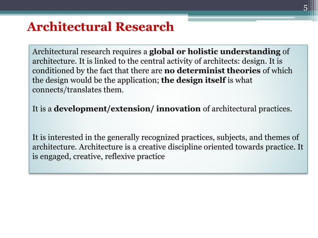 Architectural Research & Design Research | PPTX | Science
