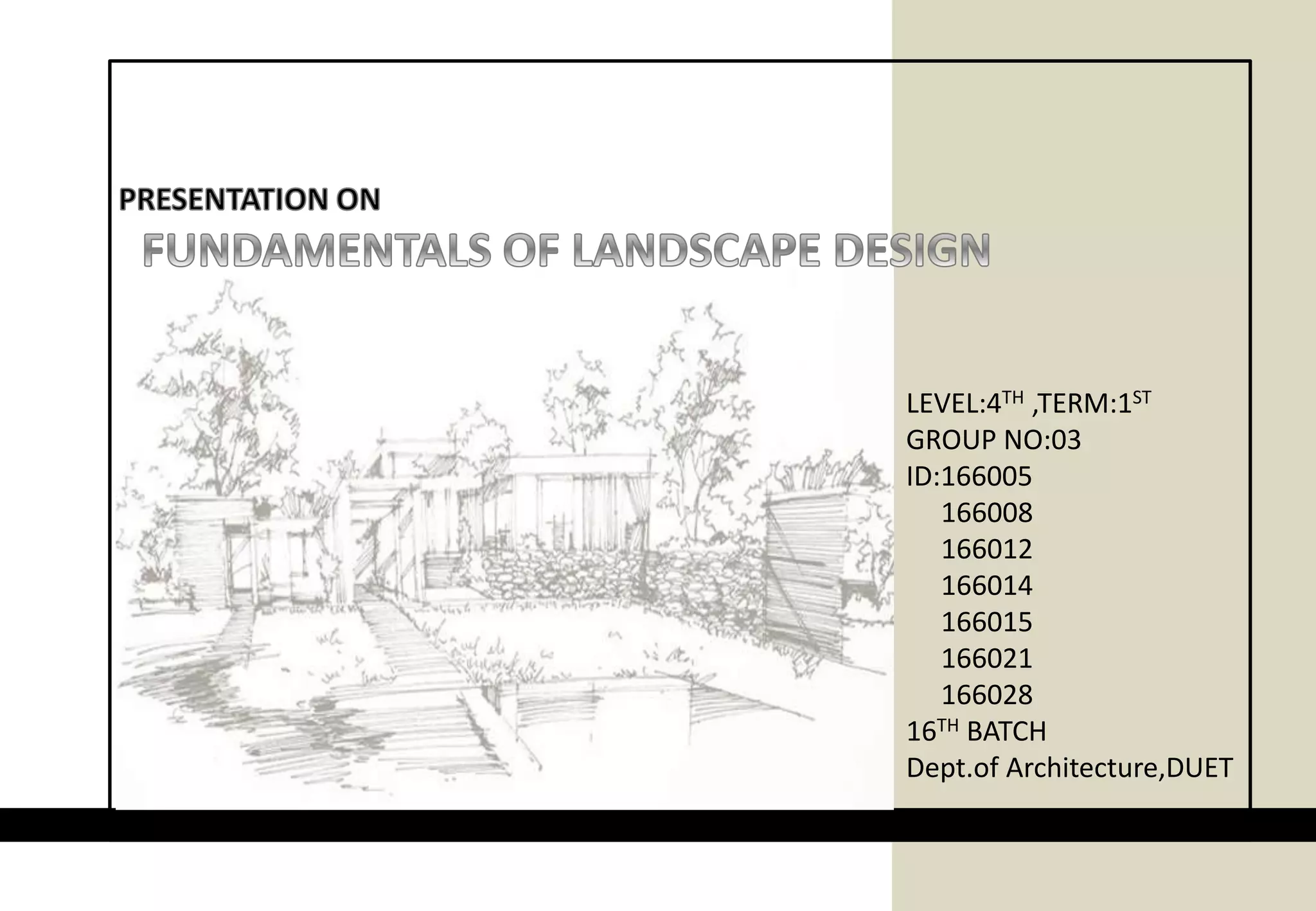Fundamentals of Landscape Design | PPTX