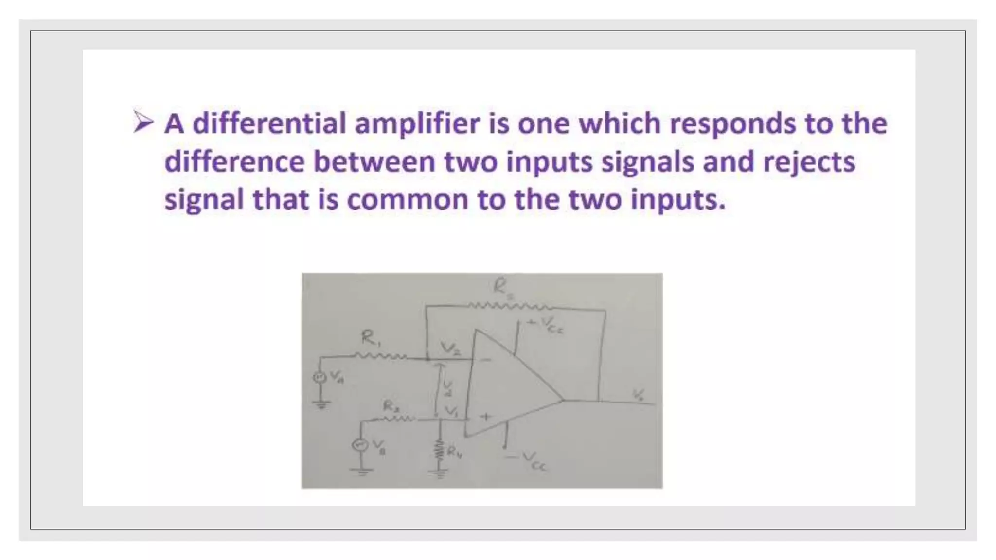 Operational Amplifier, Differential Amplifier, Summing Amplifier | PPT Operational Amplifier, Differential Amplifier, Summing Amplifier | PPT