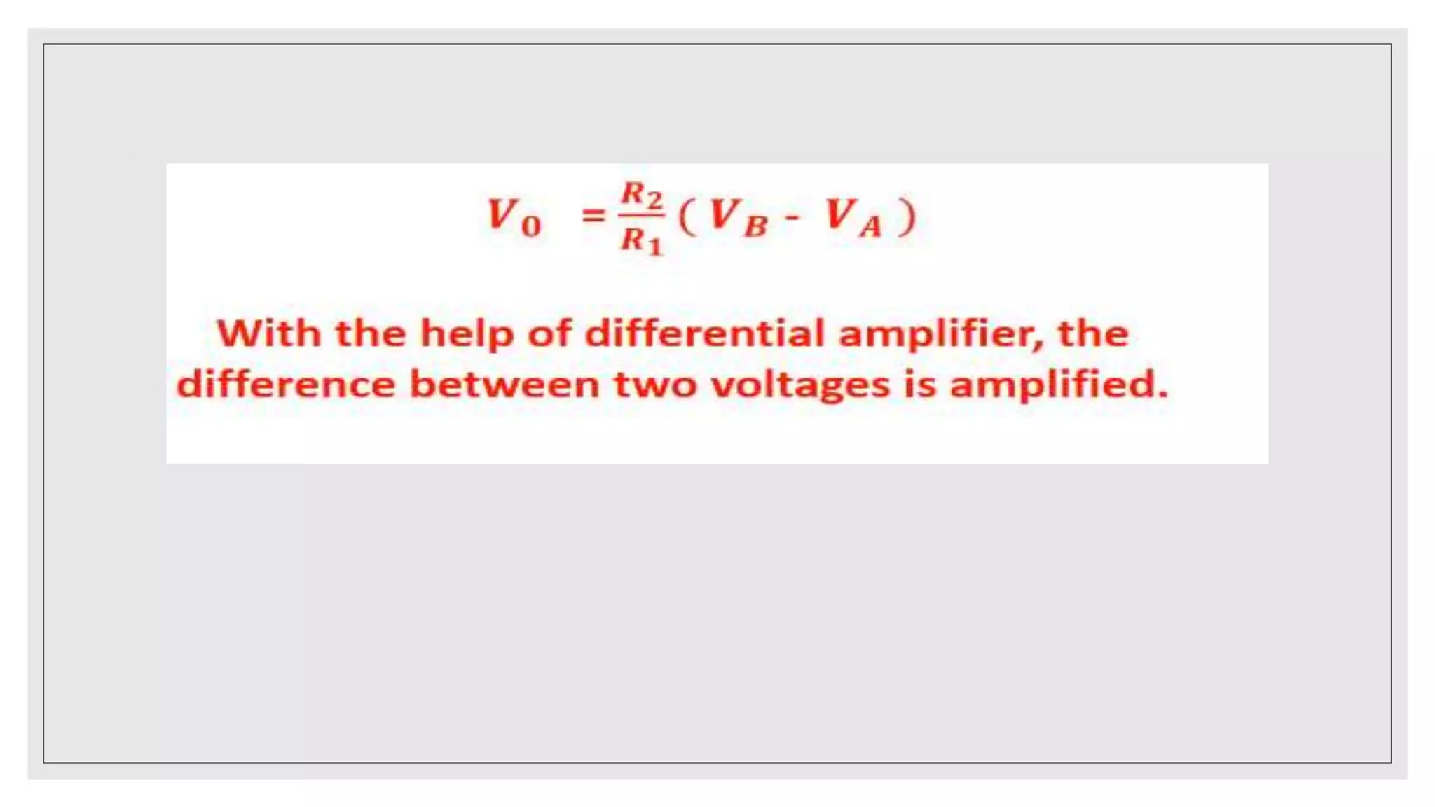 Operational Amplifier, Differential Amplifier, Summing Amplifier | PPT Operational Amplifier, Differential Amplifier, Summing Amplifier | PPT