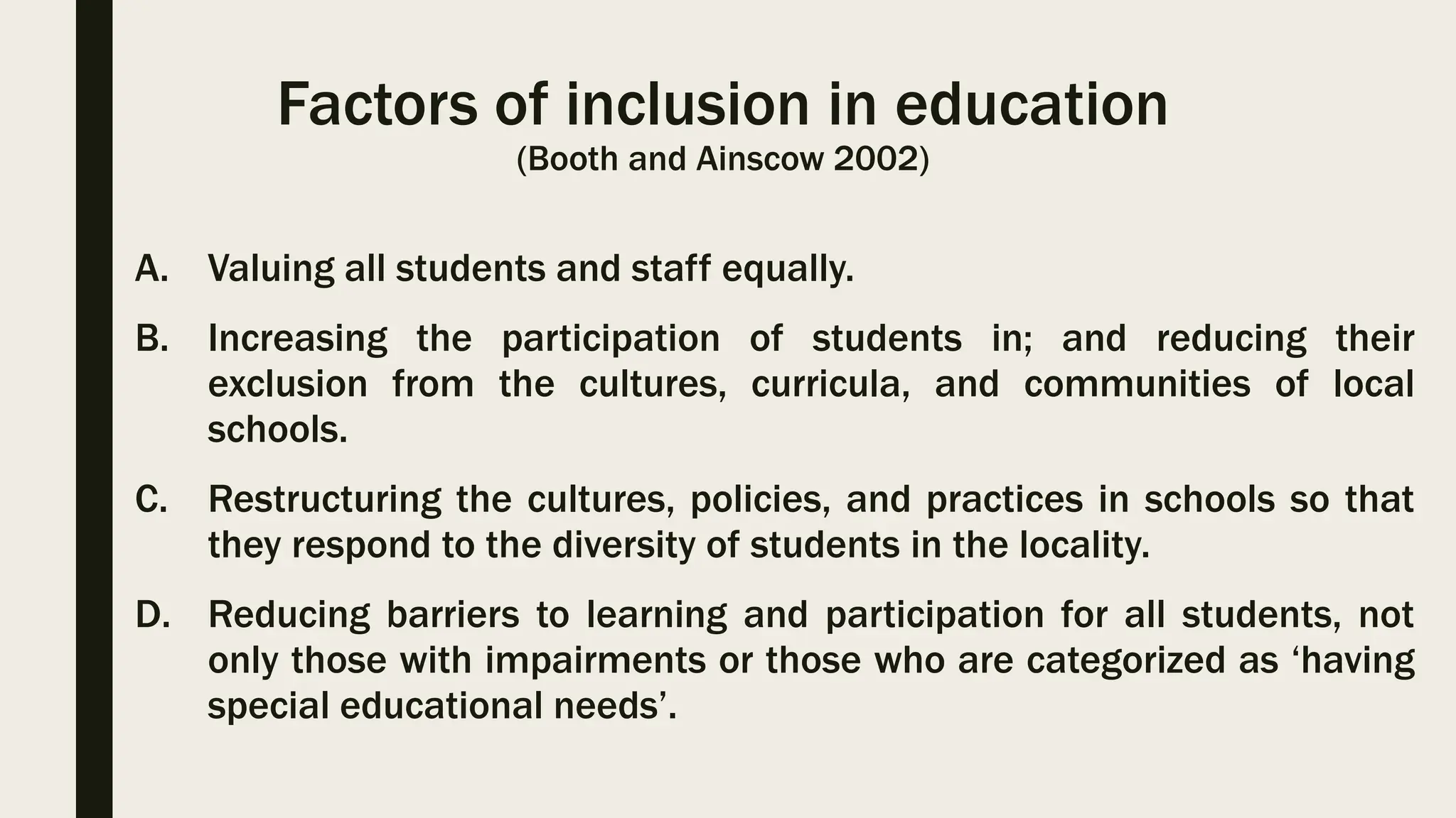 Foundation of inclusive and special education | PPTX