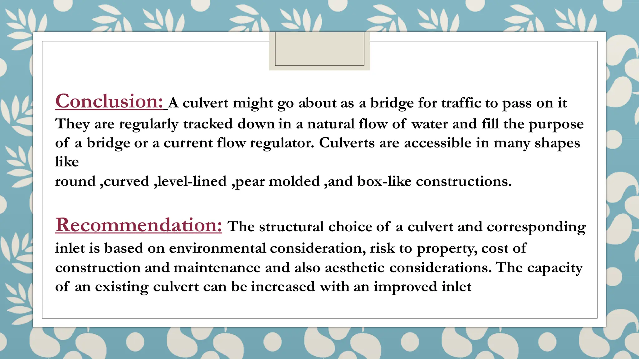 GROUP-1.pdf minor project report on design of slab culvert | PDF