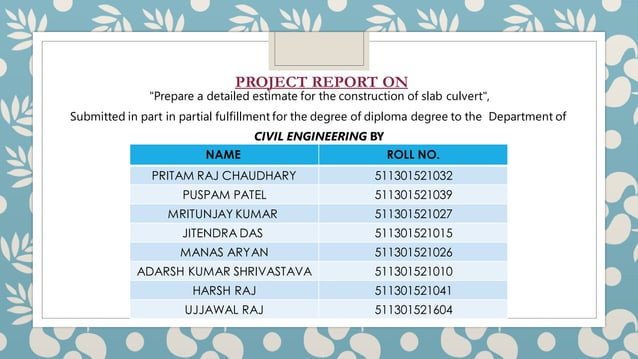 GROUP-1.pdf minor project report on design of slab culvert | PDF