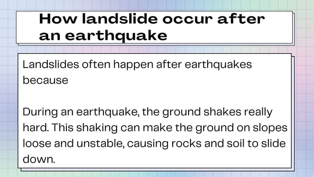 Group-1-DRRR_earthquake induced landslide | PDF | Geology | Science