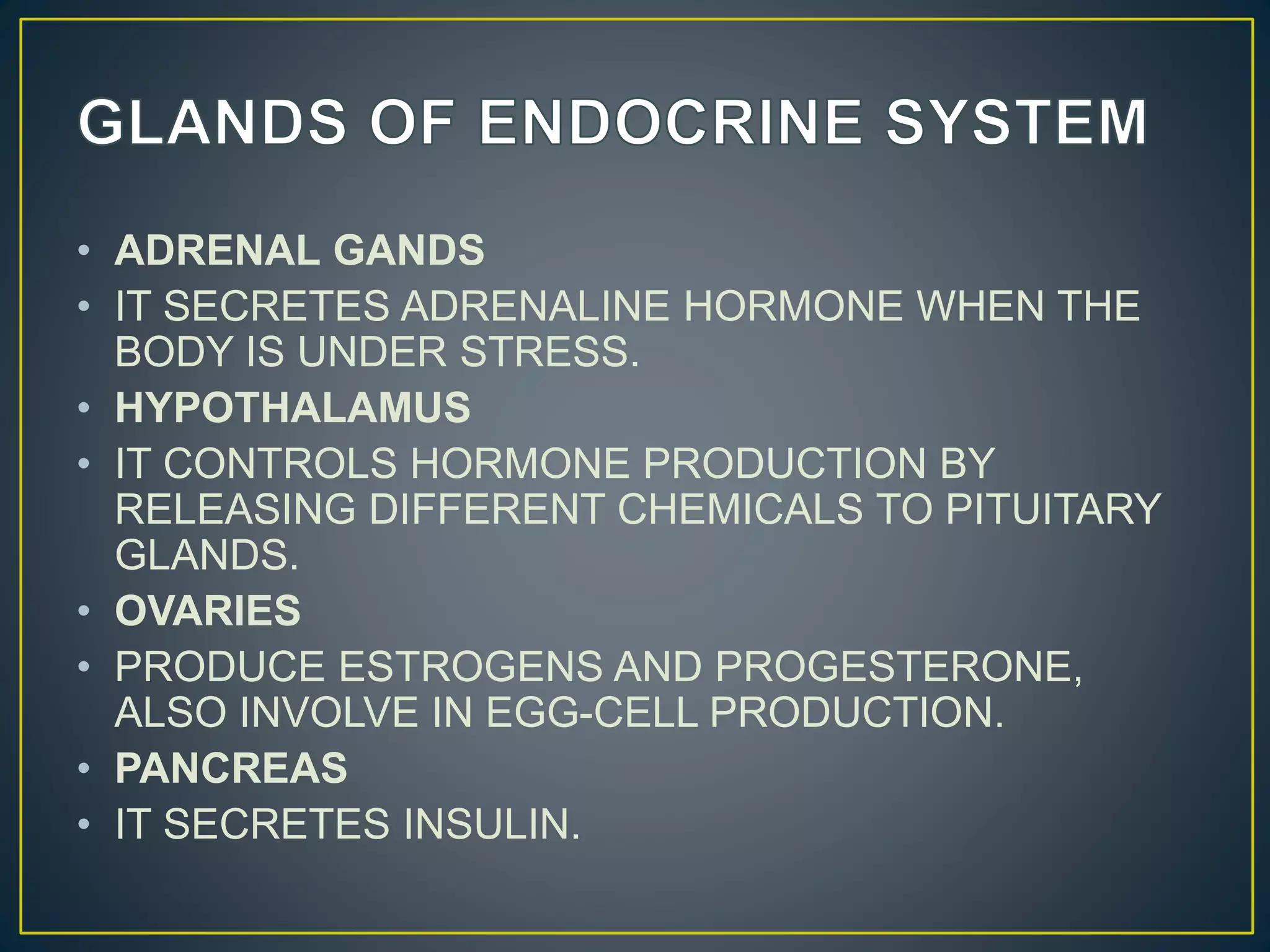ENDOCRINE SYSTEM AND THEIR CLASSIFICATIONS OF HORMONES | PPTX