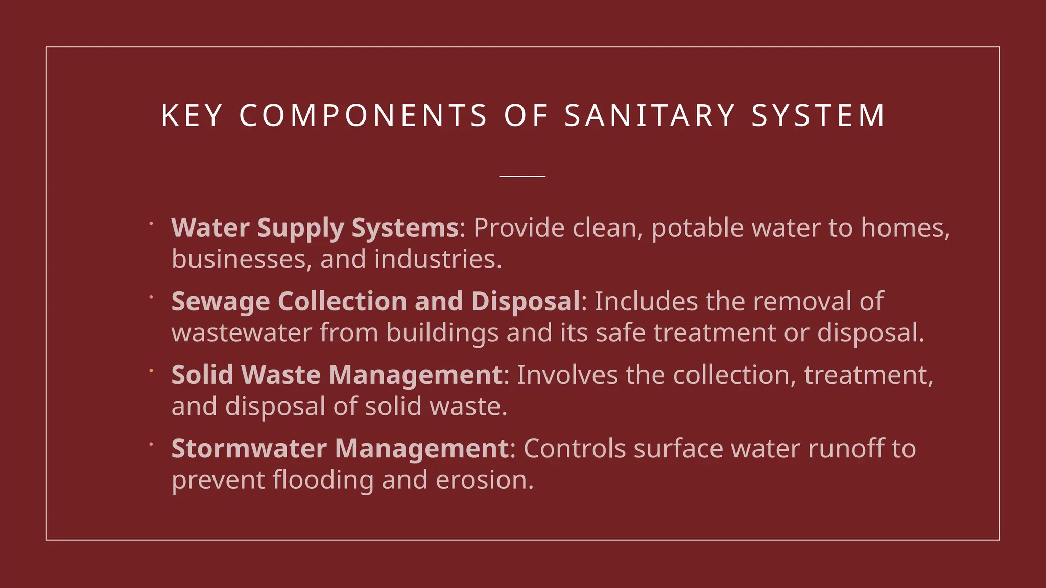 Basic principles of sanitary system doc. | PPTX