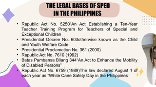 SPECIAL EDUCATION IN THE PHILIPPINES.... | PPTX