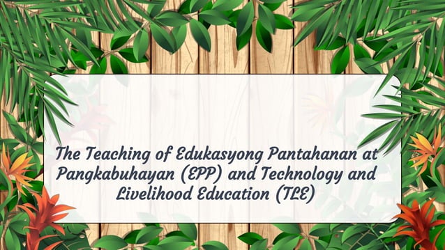 TLE presentation | PPTX | Education industry | Industries