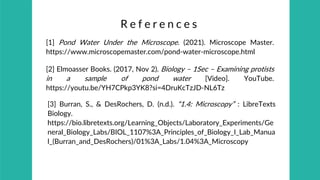 Examination of microorganisms from pond and water sample | PPTX