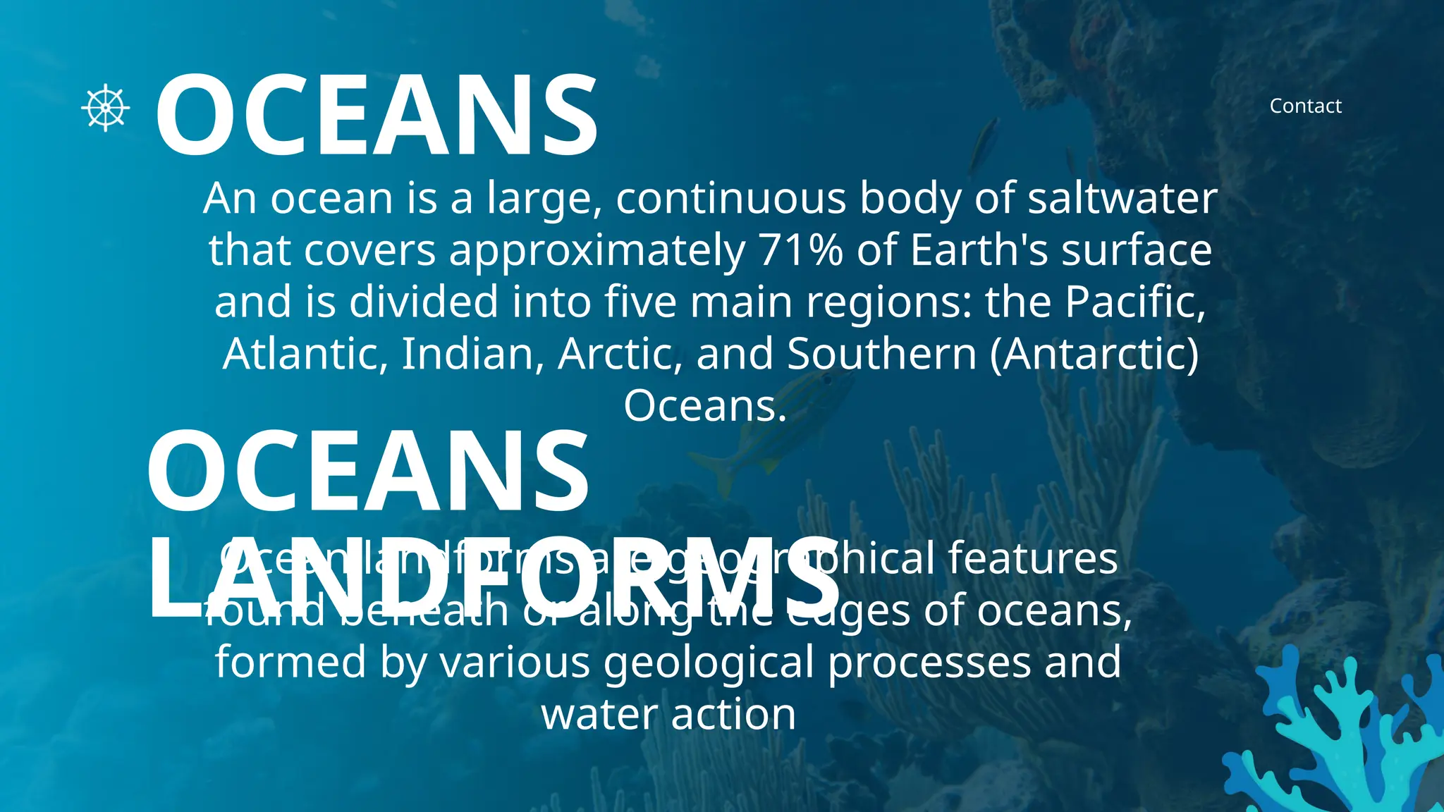 Ocean's landforms, Climates, Aquatic and Terrestrial biomes | PPT