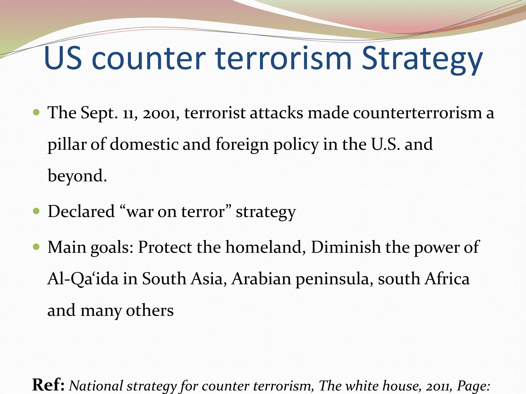 Terrorism and counter terrorism strategy | PPTX