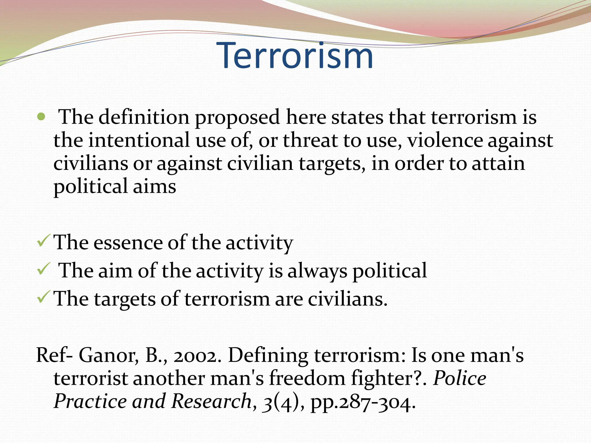 Terrorism and counter terrorism strategy | PPTX