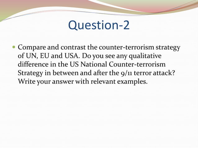 Terrorism and counter terrorism strategy | PPTX