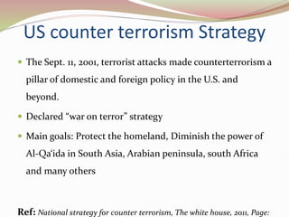 Terrorism and counter terrorism strategy | PPTX