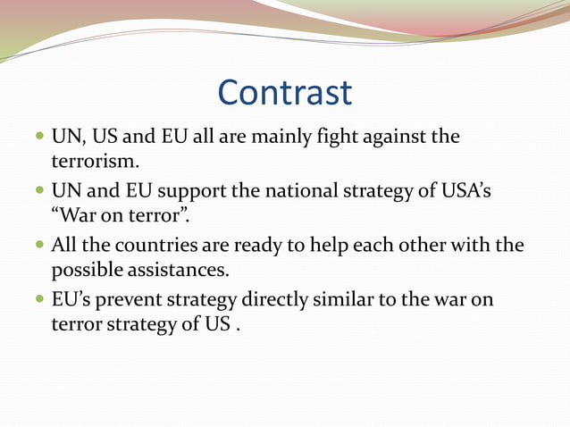 Terrorism and counter terrorism strategy | PPTX