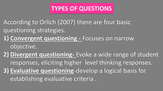 classroom questioning | PPTX