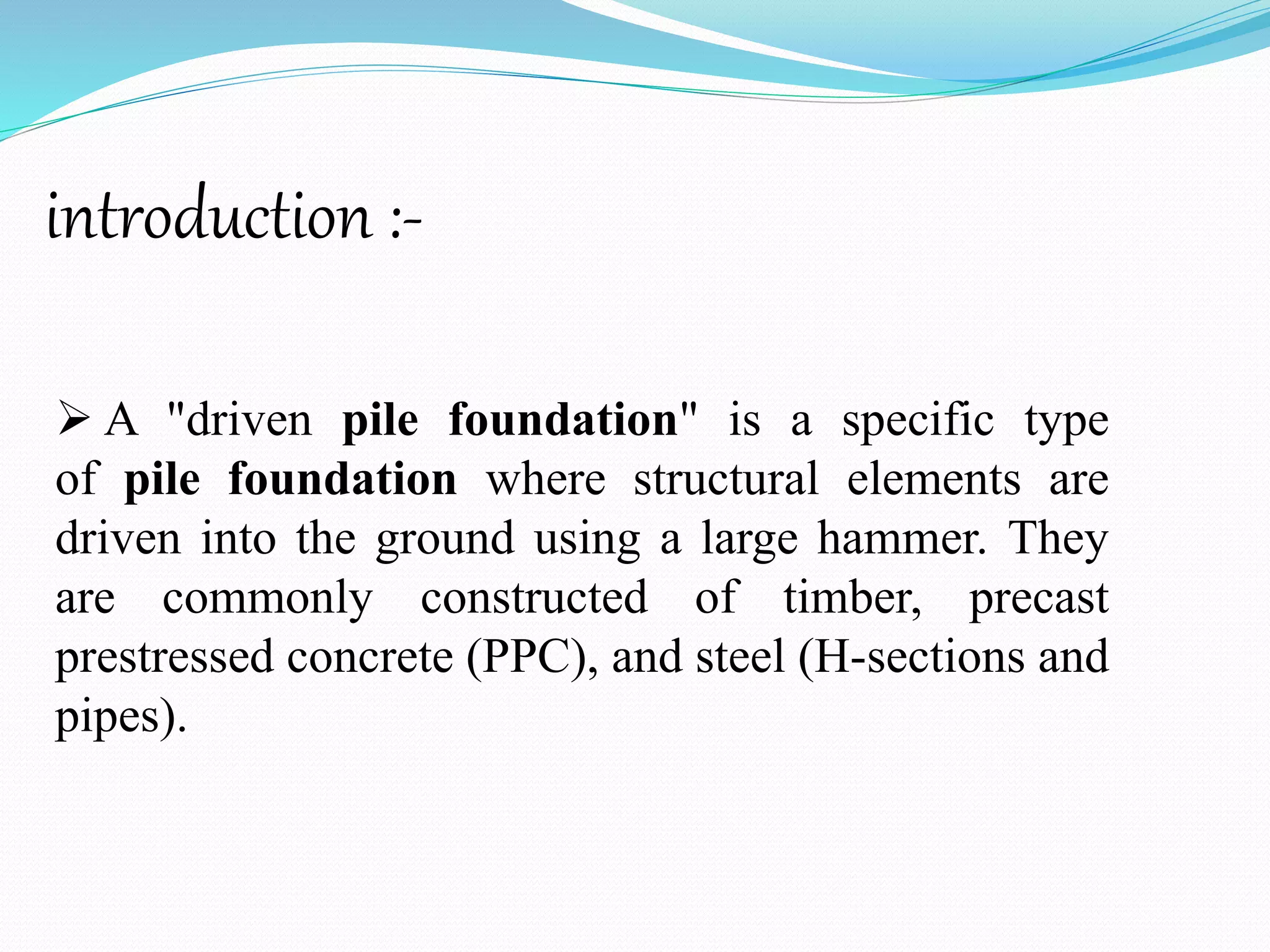 Case study on Pile foundation | PPTX