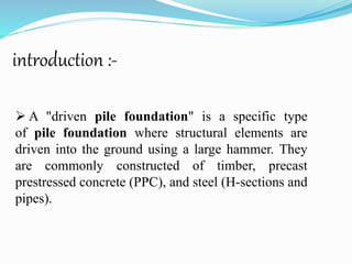 Case study on Pile foundation | PPTX