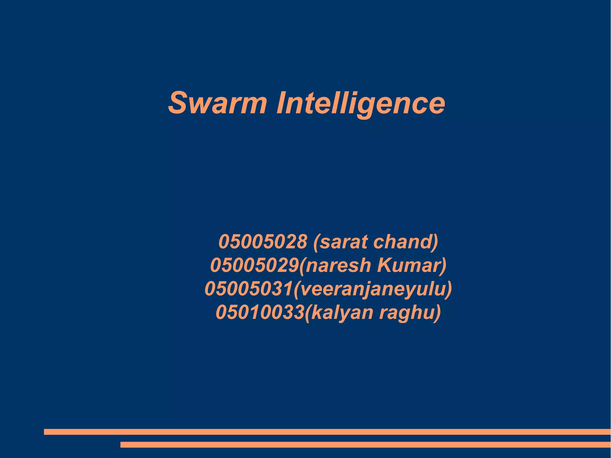 swarm-intelligence | PPT
