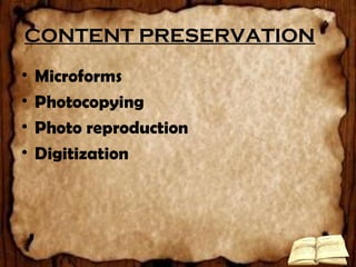 Content preservation | PPT